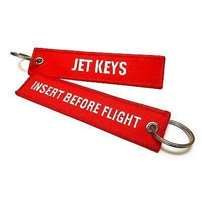 Cina Airbus Licensed Remove Before Flight Keychain Modello personalizzato Set Portachiavi rossi in vendita