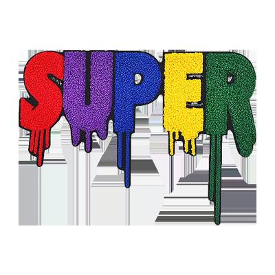Cina Disegno di cucitura a doppio strato Lettere e cerotti a chenille personalizzati Ricamo Logo Cerotti in vendita