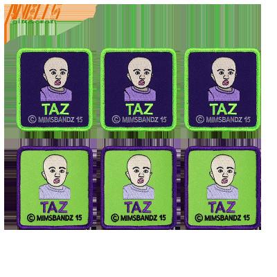 Cina Patch di ricamo per logo personalizzato con confine per i tuoi prodotti personalizzati in vendita