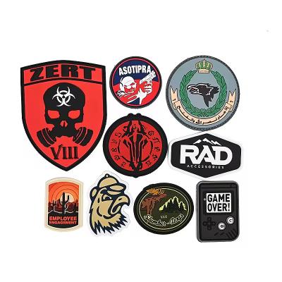 China Gepersonaliseerde Eco Friendly Morale PVC Patch voor kledingzakken en hoeden Te koop