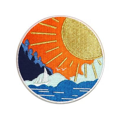 Cina Trasferimento di calore Patch Ferro su abiti Ricamo Patch Logo personalizzato progettista Stampa Patch Ricamo in vendita