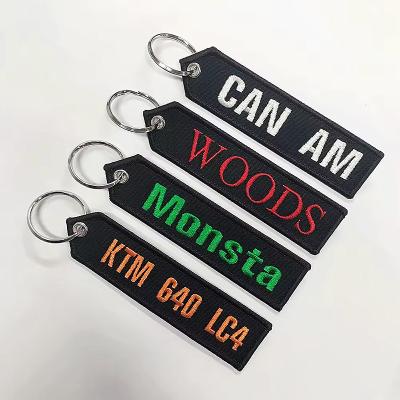 China Chave de chave bordada personalizada vermelha com OEM/ODM aceitável à venda