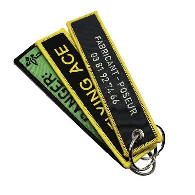China Chave de chave bordada personalizada vermelha com OEM/ODM aceitável à venda