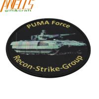 China Customized Size Dye Sublimation Patch Durable Waterproof Polyester 100pcs MOQ for sale