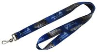 China Custom Printed Polyester Lanyard 90cm Washable No Shrinking with Plastic Badge Hook for sale