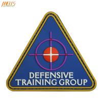 China Custom 3D PVC Morale Patch Raised Logo Hook and Loop Backing for Tactical Gear for sale