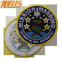 China Custom Embroidered Patch 12 Colors Washable Round Hat Patch Iron On Backing for sale