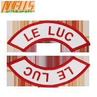 China Custom Embroidered Morale Hook Loop Patch LE LUC for Uniform 75% Embroidered Area for sale