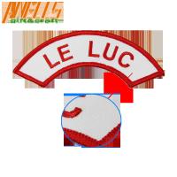 China Custom Embroidered Morale Hook Loop Patch LE LUC for Uniform 75% Embroidered Area for sale