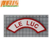 China Custom Embroidered Morale Hook Loop Patch LE LUC for Uniform 75% Embroidered Area for sale
