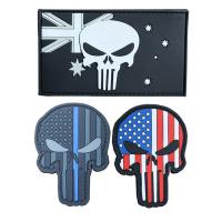 China Custom Soft Rubber 2D 3D PVC Patch with Velcro Backing Embossed Logo 100pcs MOQ for sale