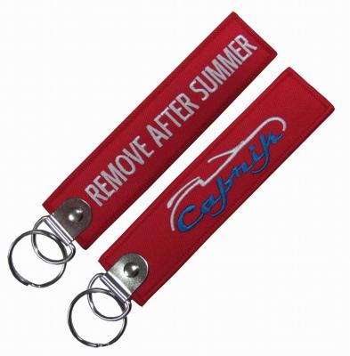 Cina Delicati dell'etichetta ricamati rimuovono prima del volo Keychain in vendita