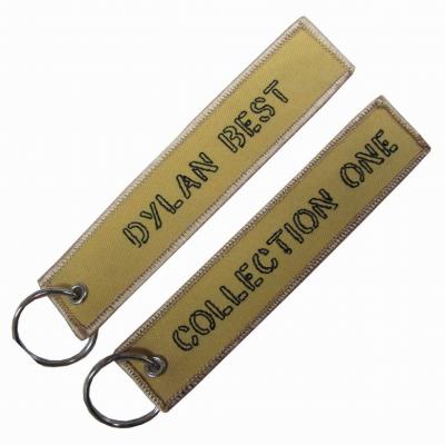 Cina Delicati dell'etichetta ricamati rimuovono prima del volo Keychain in vendita