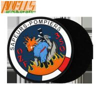 China 2D 3D Round Embossed PVC Logo Patch Pantone Color Endless Array for sale