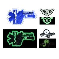 China Custom 3D PVC Rubber Patch Badge with Glow in Dark for Clothing 50pcs for sale