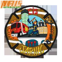 China 2D 3D Round Embossed PVC Logo Patch Pantone Color Endless Array for sale