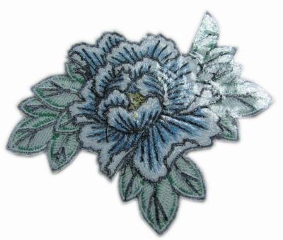 Cina Il ferro sul fiore della saia ricamato rattoppa il confine di Merrow in vendita
