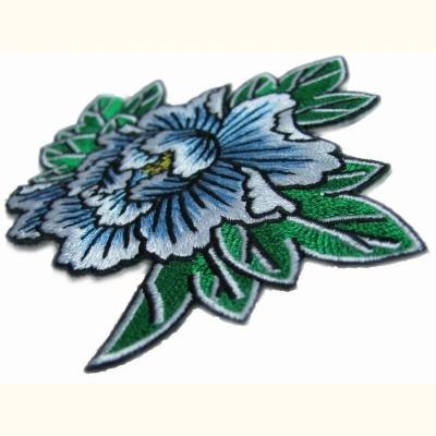 Cina Il ferro sul fiore della saia ricamato rattoppa il confine di Merrow in vendita