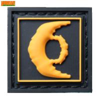 China 2D 3D Round Embossed PVC Logo Patch Pantone Color Endless Array for sale