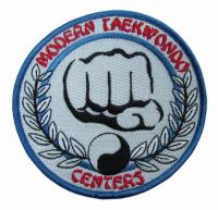 China Custom Embroidered Patch 12C Loop Backing Heat Cut Washable for Jacket Hat for sale