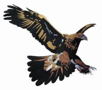 China Custom Embroidered Eagle Fly Patch Felt Laser Cut Border 100PCS MOQ for sale