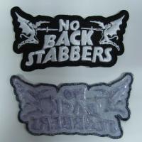 China Custom Embroidered Patch 12C Loop Backing Heat Cut Washable for Jacket Hat for sale
