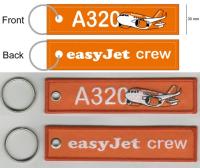 China Custom Embroidered Remove Before Flight Keychain 130mm Length Polyester for sale