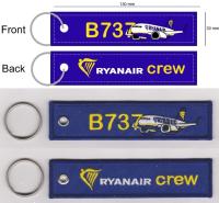 China Custom Embroidered Remove Before Flight Keychain 130mm Length Polyester for sale