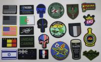 China 2D 3D Round Embossed PVC Logo Patch Pantone Color Endless Array for sale