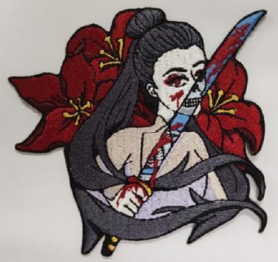 China altura lavável bordada poliéster de Pantone 190mm do remendo dos desenhos animados 12C à venda