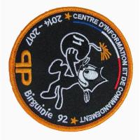 China Custom Twill Nylon Embroidered Patch Washable Velcro Backing 50pcs MOQ for sale