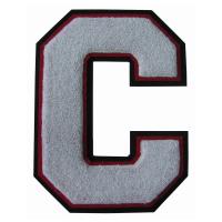 China Custom Chenille Patch 9C Washable Merrowed Border Double Felt Embroidery 5x5cm for sale