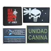 China Custom Embossed PVC Patch 3D Rubber Morale Patch Flexible for Garment 50pcs MOQ for sale