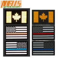 China Custom Military IR Flag Patch with Velcro Backing Reflective USA Army Patch 100pcs MOQ for sale