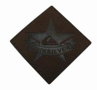 China Custom Embossed Logo Split Leather Patch Merrow Border 9 Colors for Bags for sale