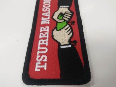 中国 12C握手によって刺繍されるバッジはPantoneの洗濯できるオフセット印刷を修繕する 販売のため
