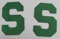 China Custom Washable Alphanumeric Embroidery Patch Twill PMS Dry Cleanable 100mm for sale