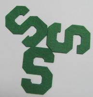China Custom Washable Alphanumeric Embroidery Patch Twill PMS Dry Cleanable 100mm for sale
