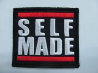 China Custom Embroidered Patch with Iron On Backing Merrow Border 100mm Wide for sale
