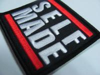 China Custom Embroidered Patch with Iron On Backing Merrow Border 100mm Wide for sale