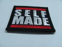 China Custom Embroidered Patch with Iron On Backing Merrow Border 100mm Wide for sale