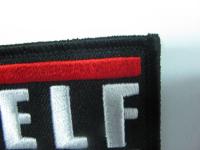 China Custom Embroidered Patch with Iron On Backing Merrow Border 100mm Wide for sale