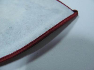 中国 注文のめっきの編まれたラベル パッチの黄色いMerrowのボーダー涼しい編まれたパッチ 販売のため