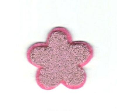 Cina toppa rosa del ricamo del fiore della ciniglia di 1 1/2» in vendita