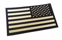 China Twill Fabric Reverse IR Flag Patch Flat Background USA Morale Reflective Patch for sale