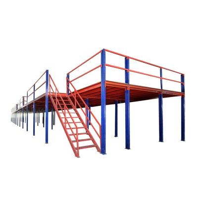 China Custom Steel Mezzanine Floor Racking Adjustable Multi Level Steel Structure Mezzanine Shelving for sale