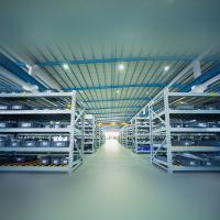 China Silent Gravity Flow Shelving Systems Roller Type Flow Through Shelving For Factory for sale