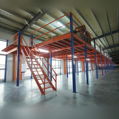 China Warehouse Space Saving Steel Mezzanine Racks Industrial Steel Mezzanine Storage Platform for sale