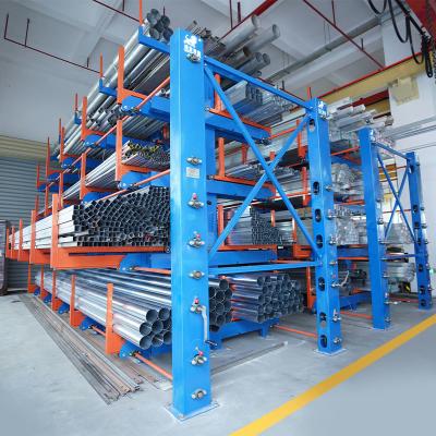 China Double Sided Structural Cantilever Rack Bidirectional Access Cantilever Shelving System for sale