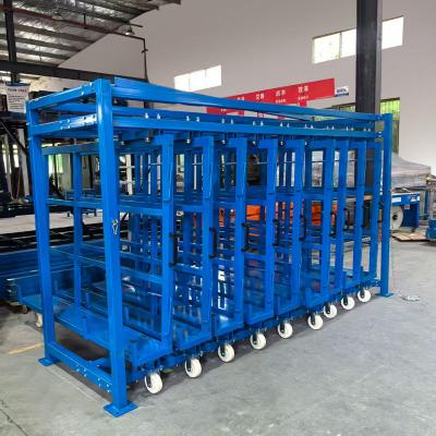 China Enclosed Dust Proof Industrial Sheet Metal Rack Sealed Upright Plate Storage Rack for sale